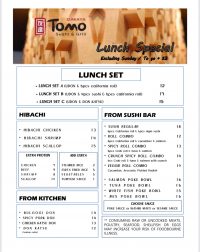 Menu – Tomo Sushi & Grill